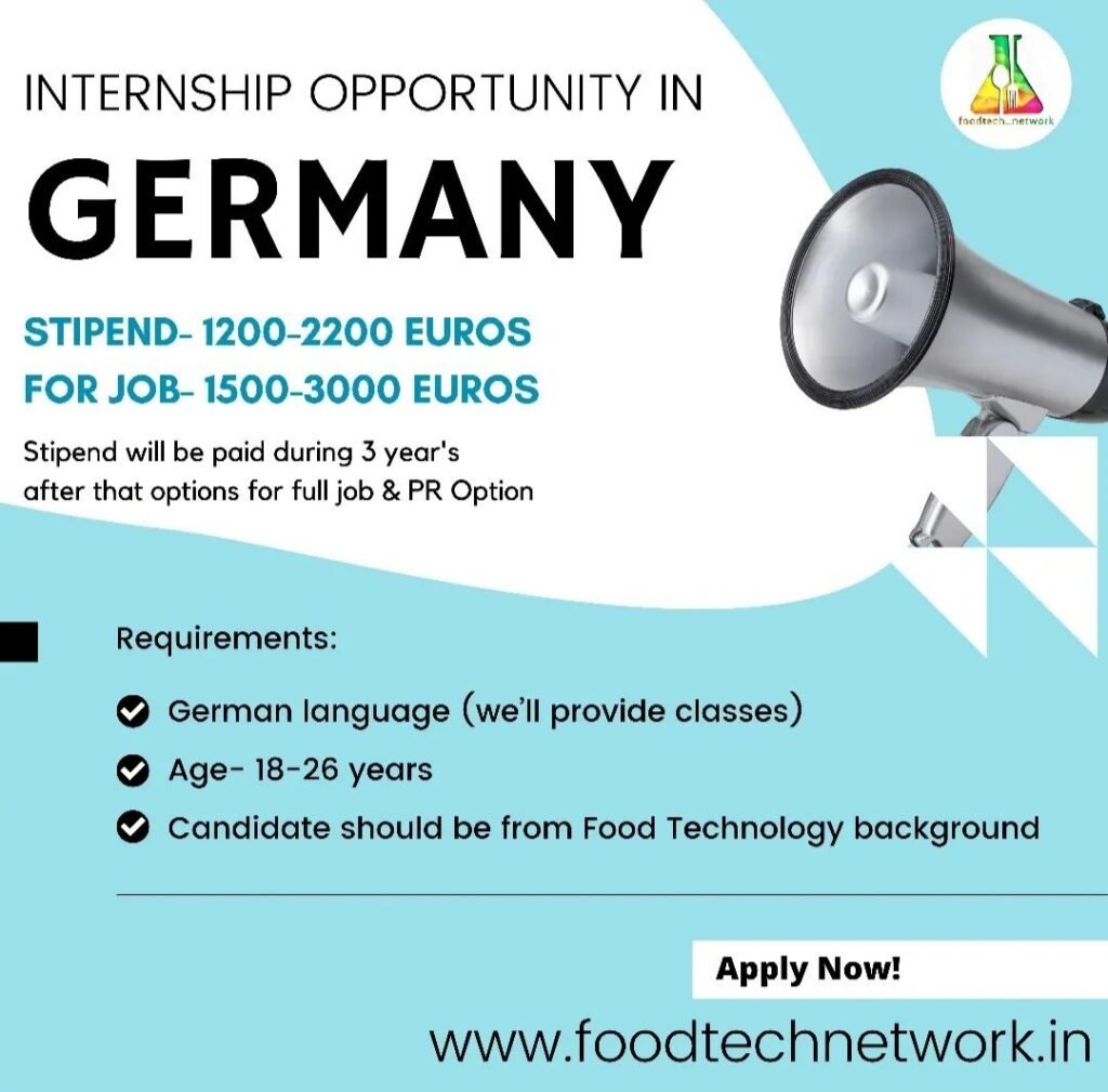 International Placement and Internship Opportunity in Germany for Food ...