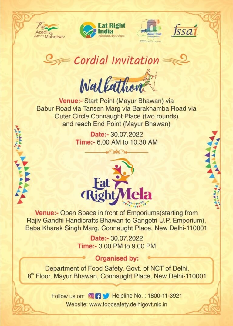 Eat Right Walkathon and Mela by Department of food safety - foodtechnetwork