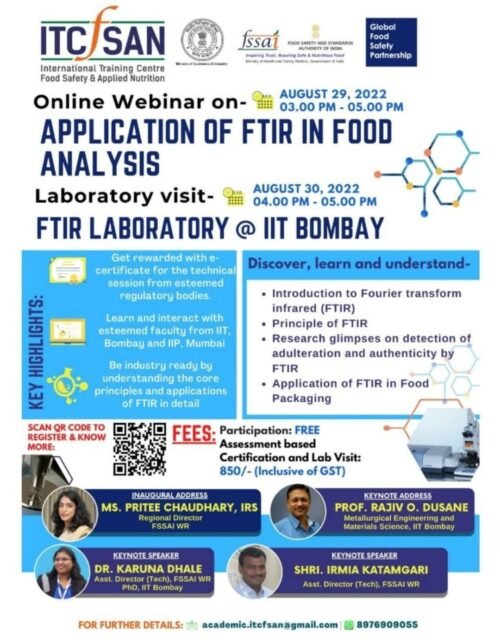 FREE Training Applications Of FTIR In Food Analysis By ITCFSAN IIT FREE Training Applications Of FTIR In Food Analysis By ITCFSAN IIT