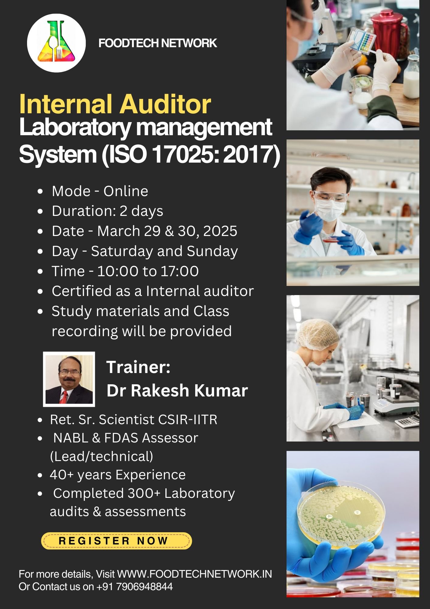 2- days Internal Auditor Training on Laboratory management system, ISO ...