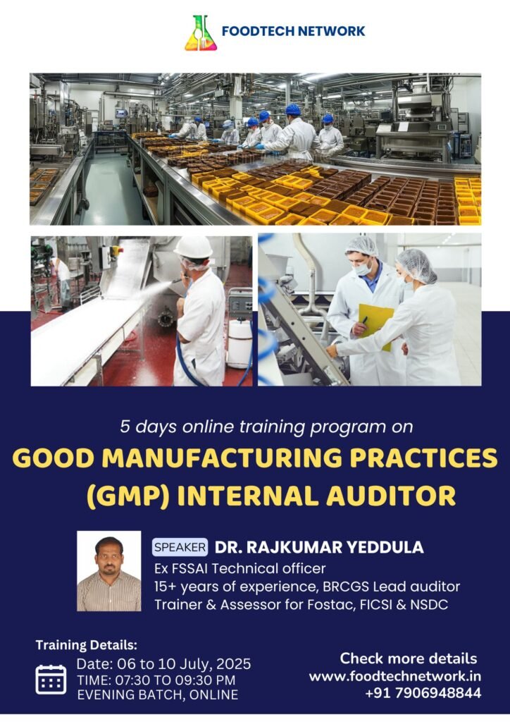 GMP Internal auditor training - foodtechnetwork