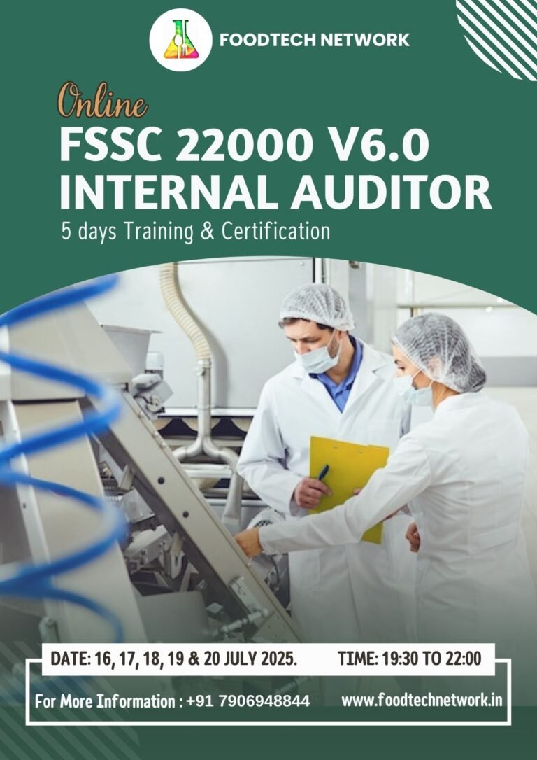 FSSC 22000v 6.0 Internal Auditor Training - foodtechnetwork